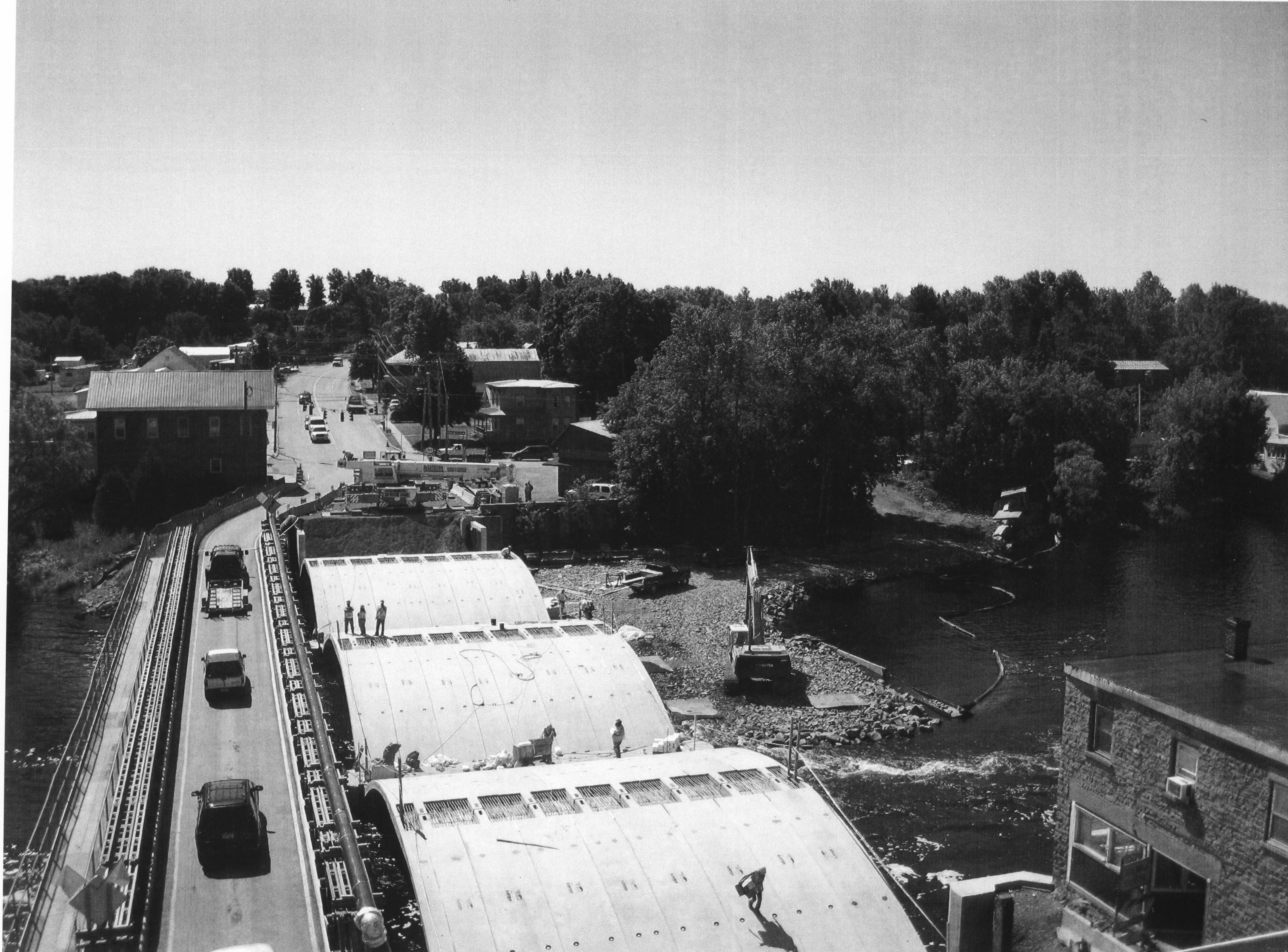 Building a trestle bridge for logging railroad in Cranberry Lake