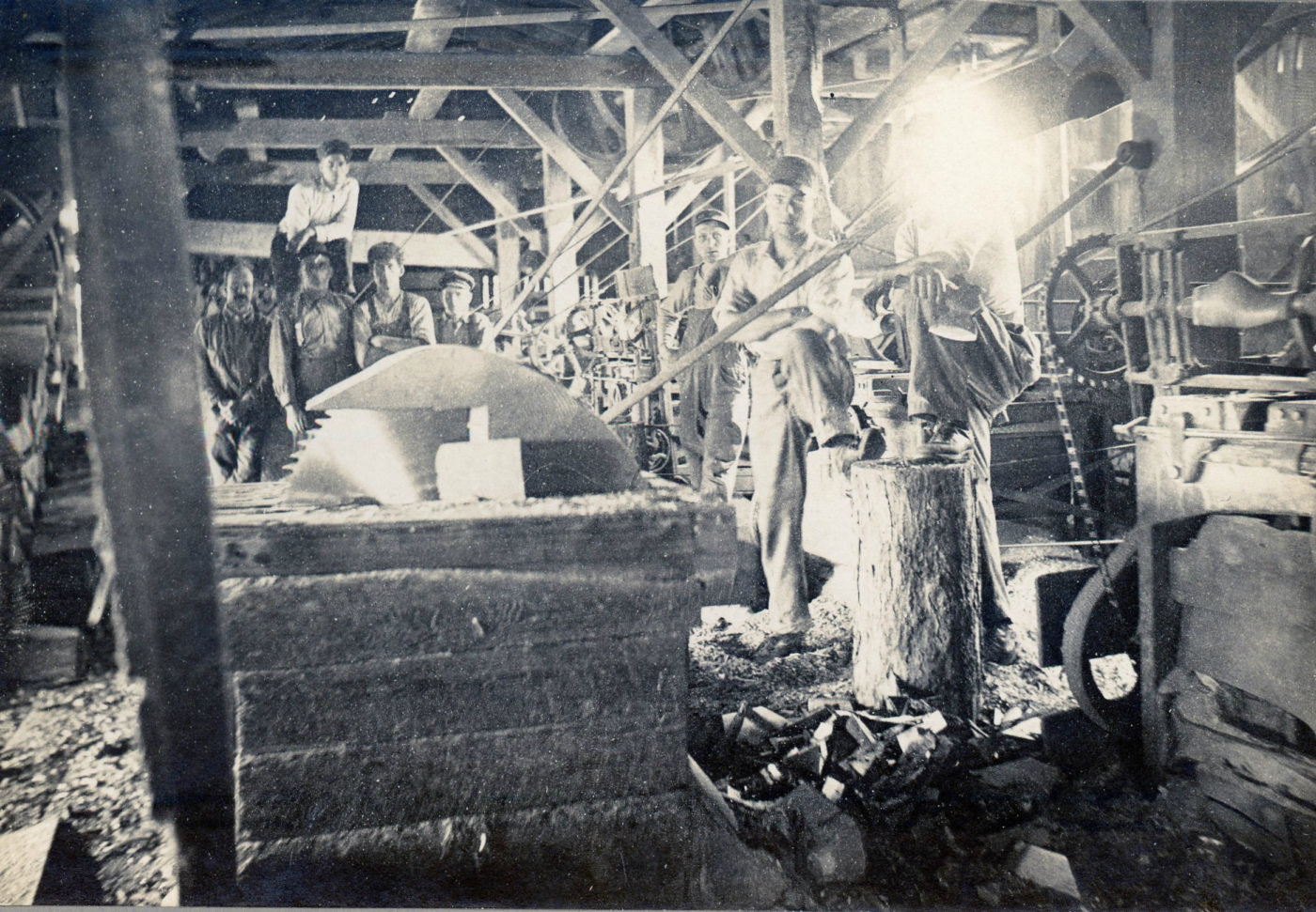 Inside a shoe last factory in Natural Bridge