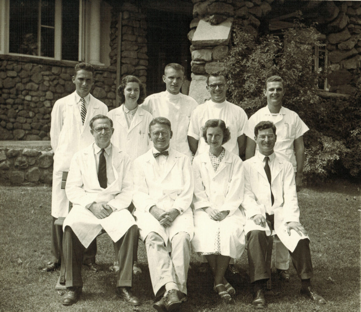 Trudeau Sanatorium staff and summer interns in Saranac Lake