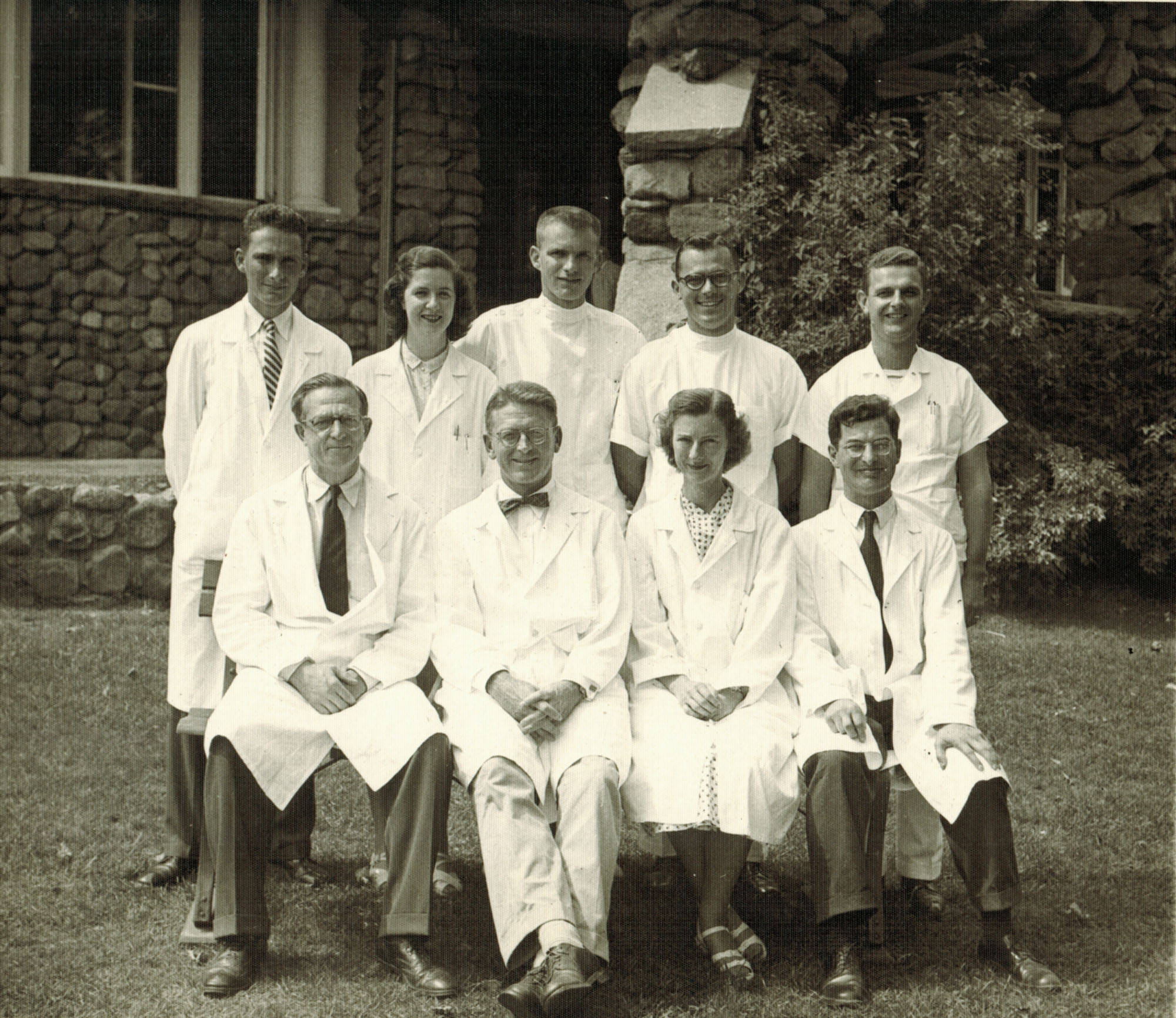 Doctor Edward Livingston Trudeau in Trudeau Sanitarium lab in Saranac ...