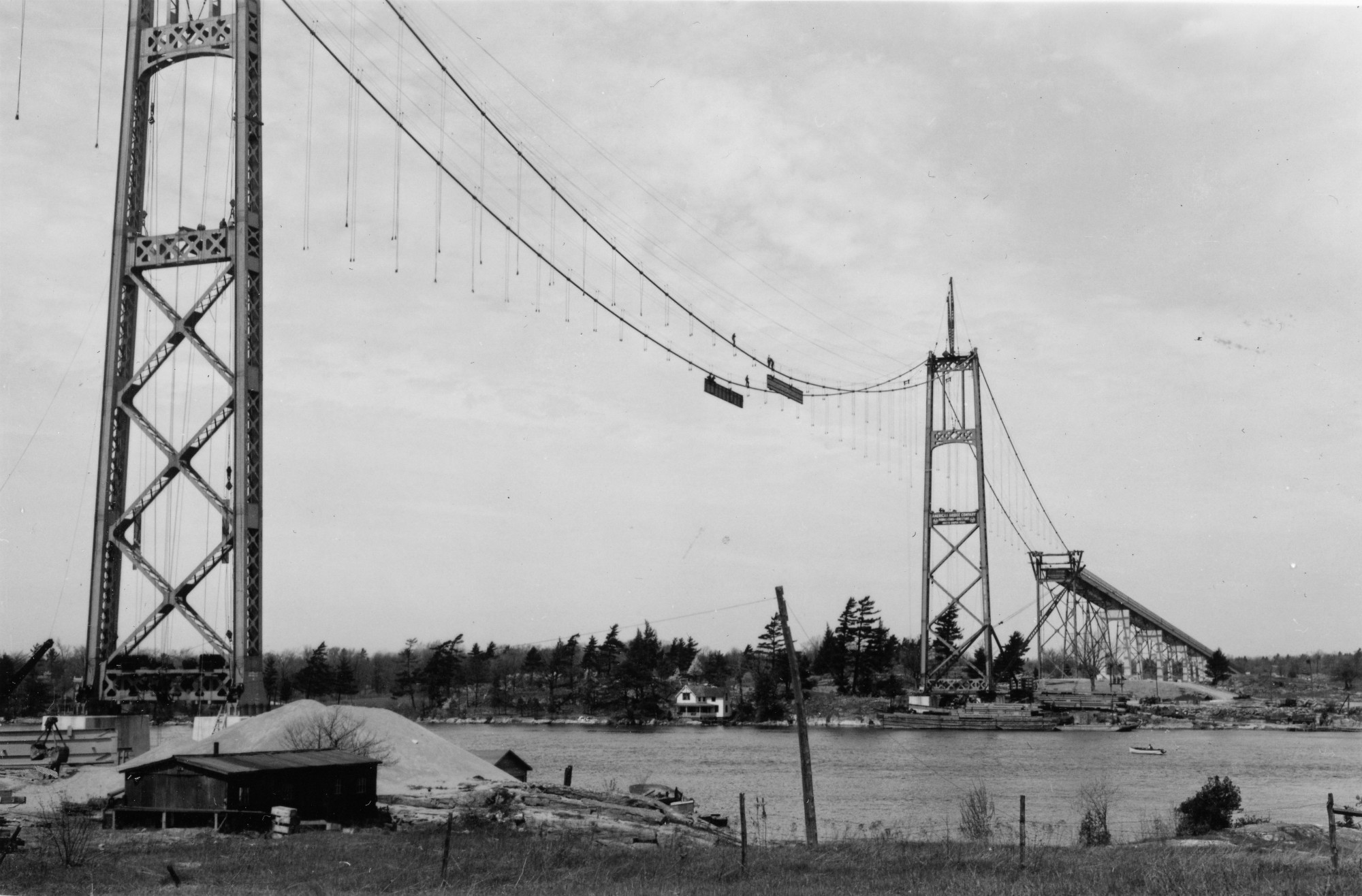 Thousand Island bridge under construction at Wellesley Island