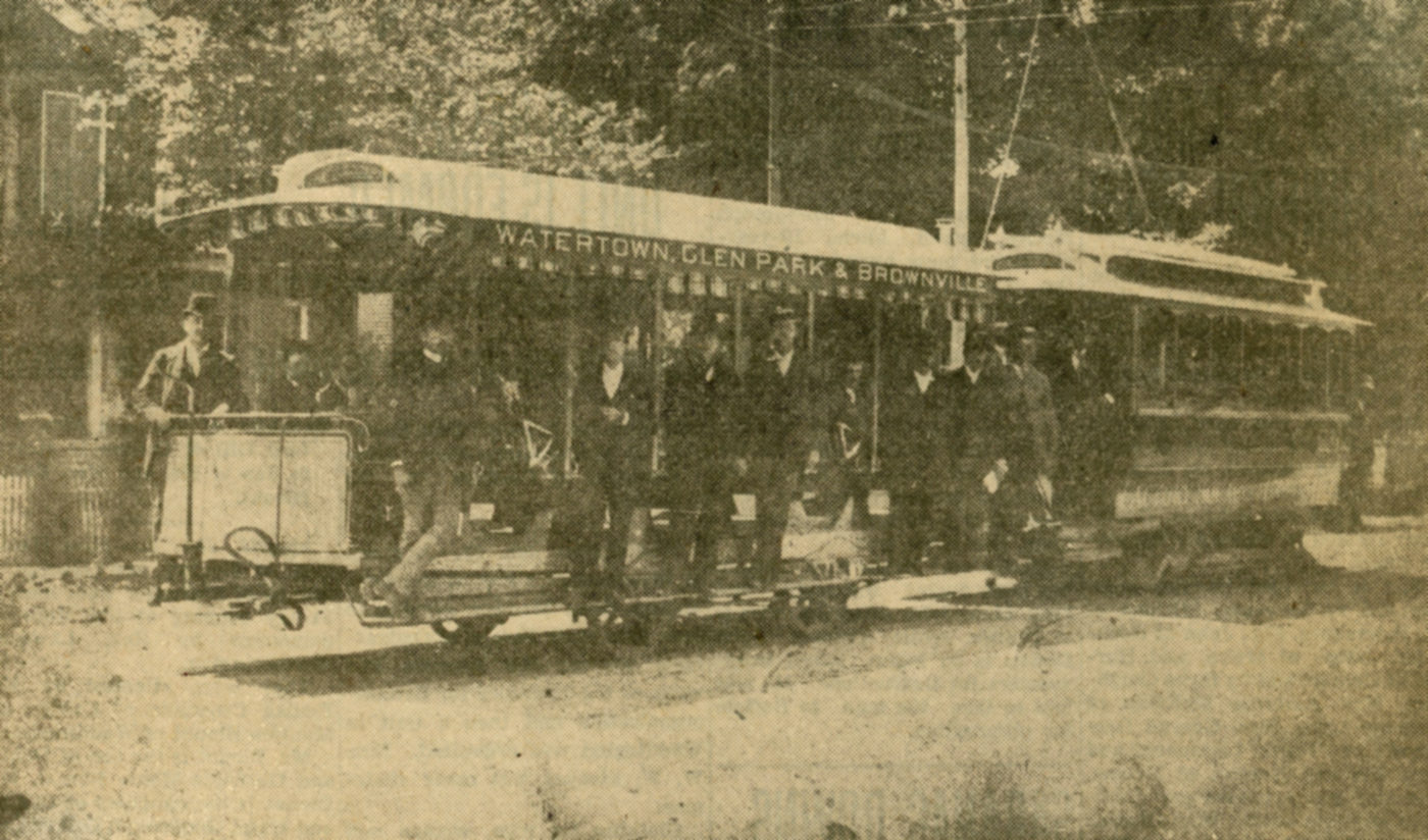First trolley from Watertown to Dexter