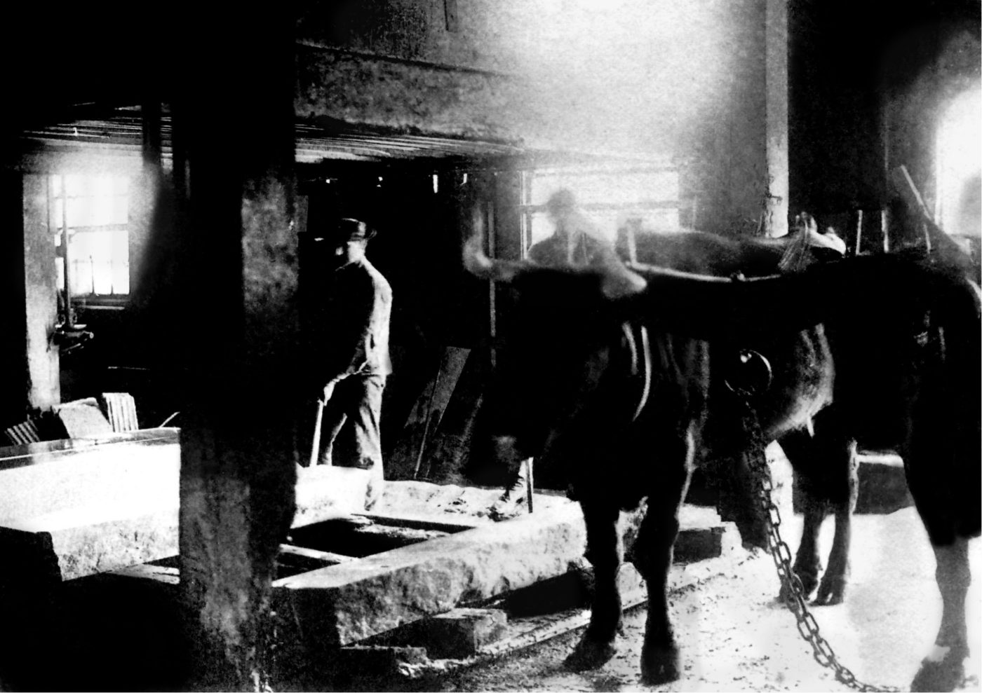 Saint Lawrence Marble Company interior block gang in Gouverneur