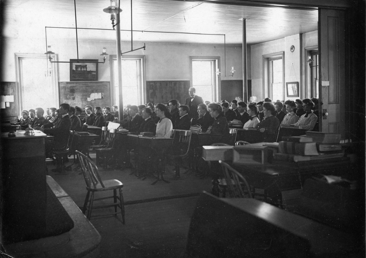 Inside a high school classroom in Watertown