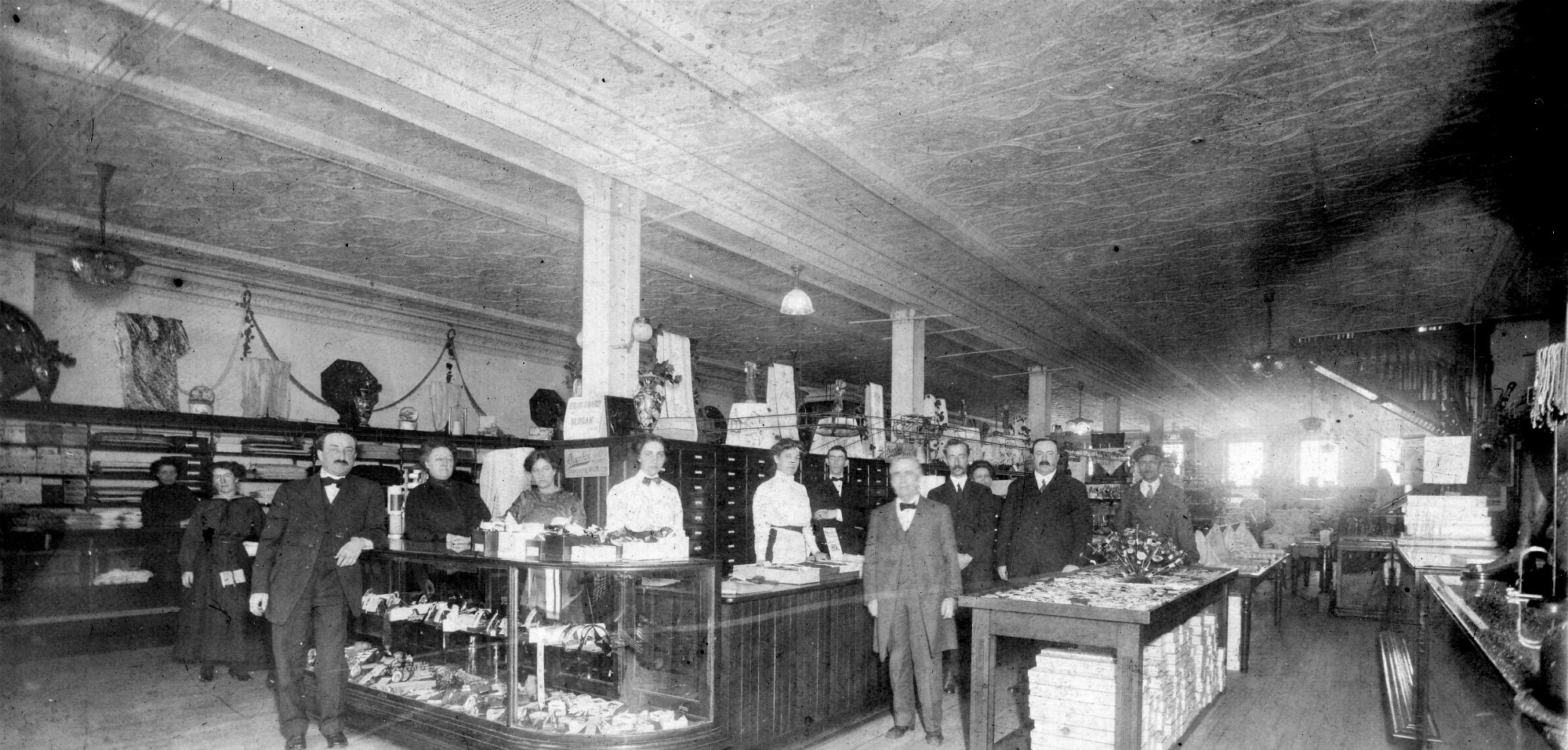 Interior of a general department store in Ogdensburg