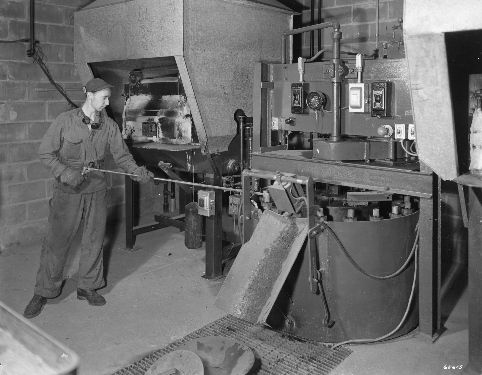 Machine shop at Republic Steel mines in Mineville