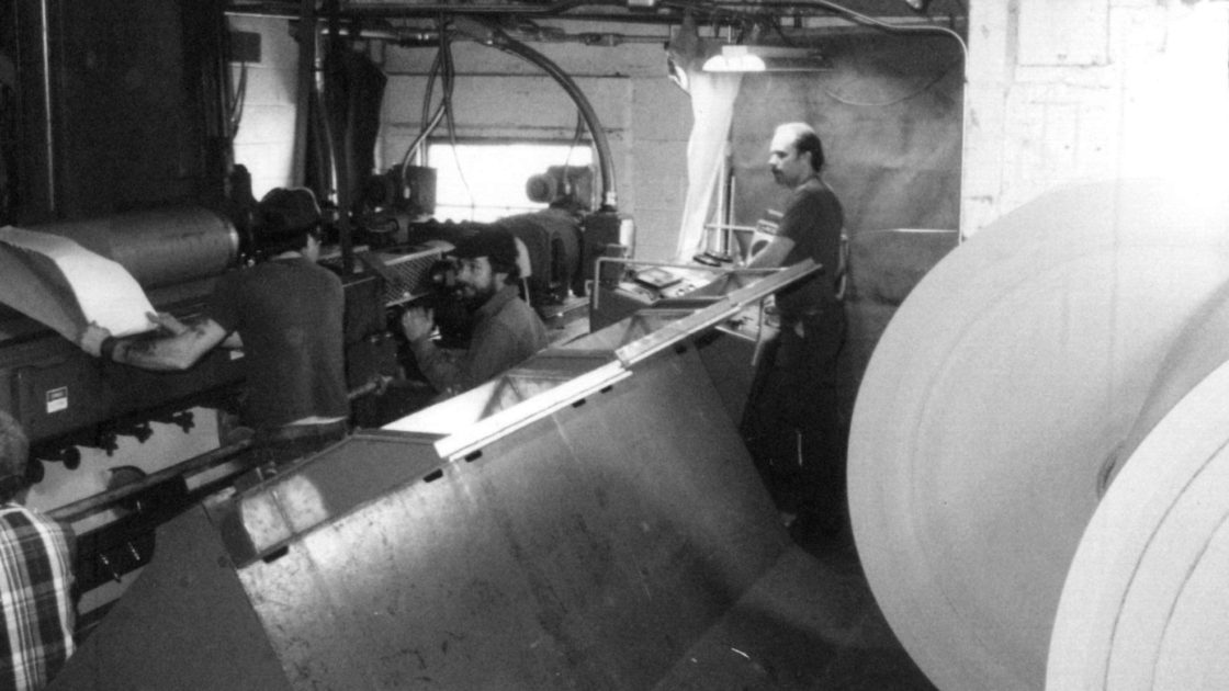 1940s paper-making inside the Climax Manufacturing Company in Carthage