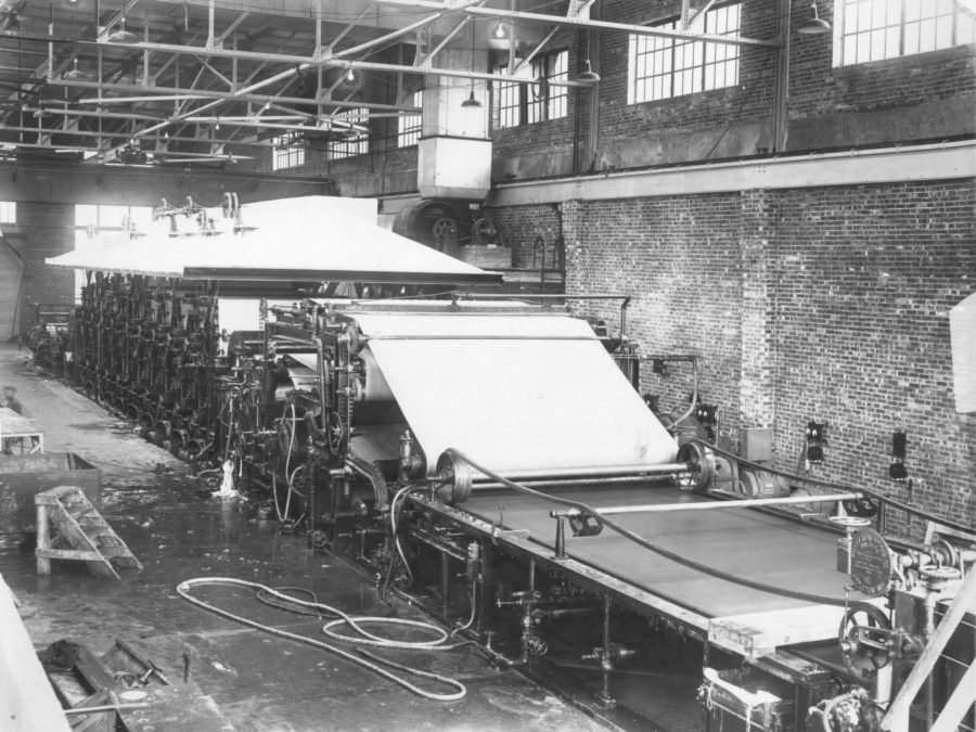 Long view of the Island Paper Company Mill in Carthage