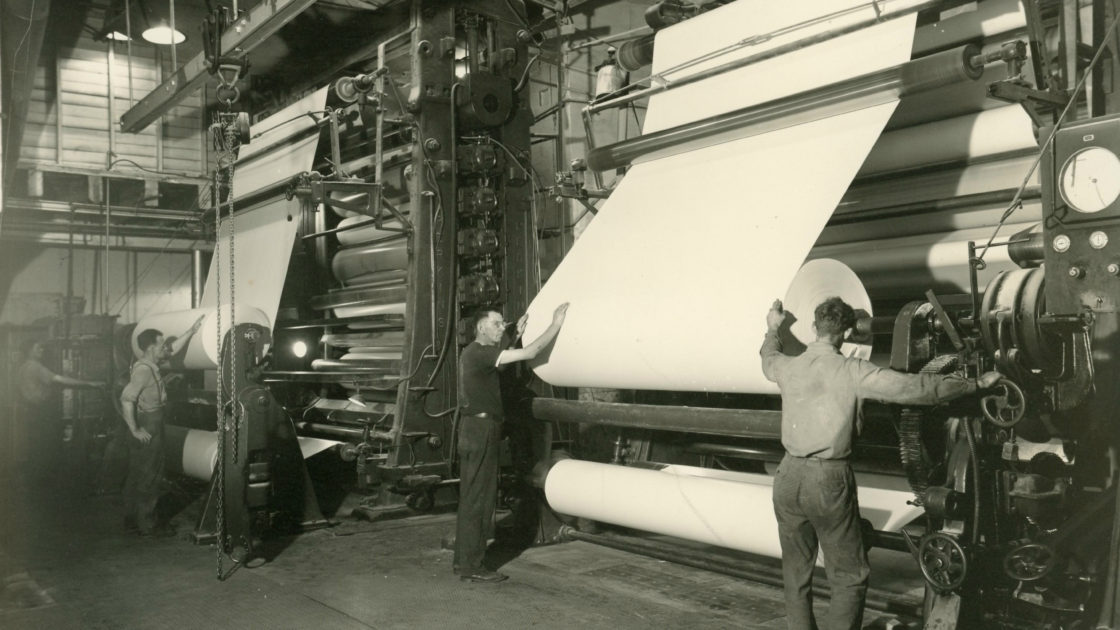 Inside the Newton Falls Paper Mill in the 1940s and 50s