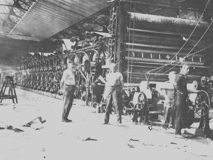 Interior of a paper mill in Carthage