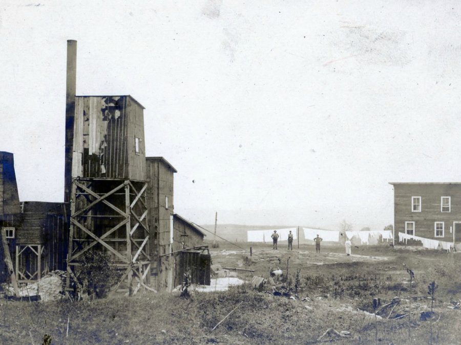 Aerial view of Jones & Laughlin Ore Company in Benson Mines