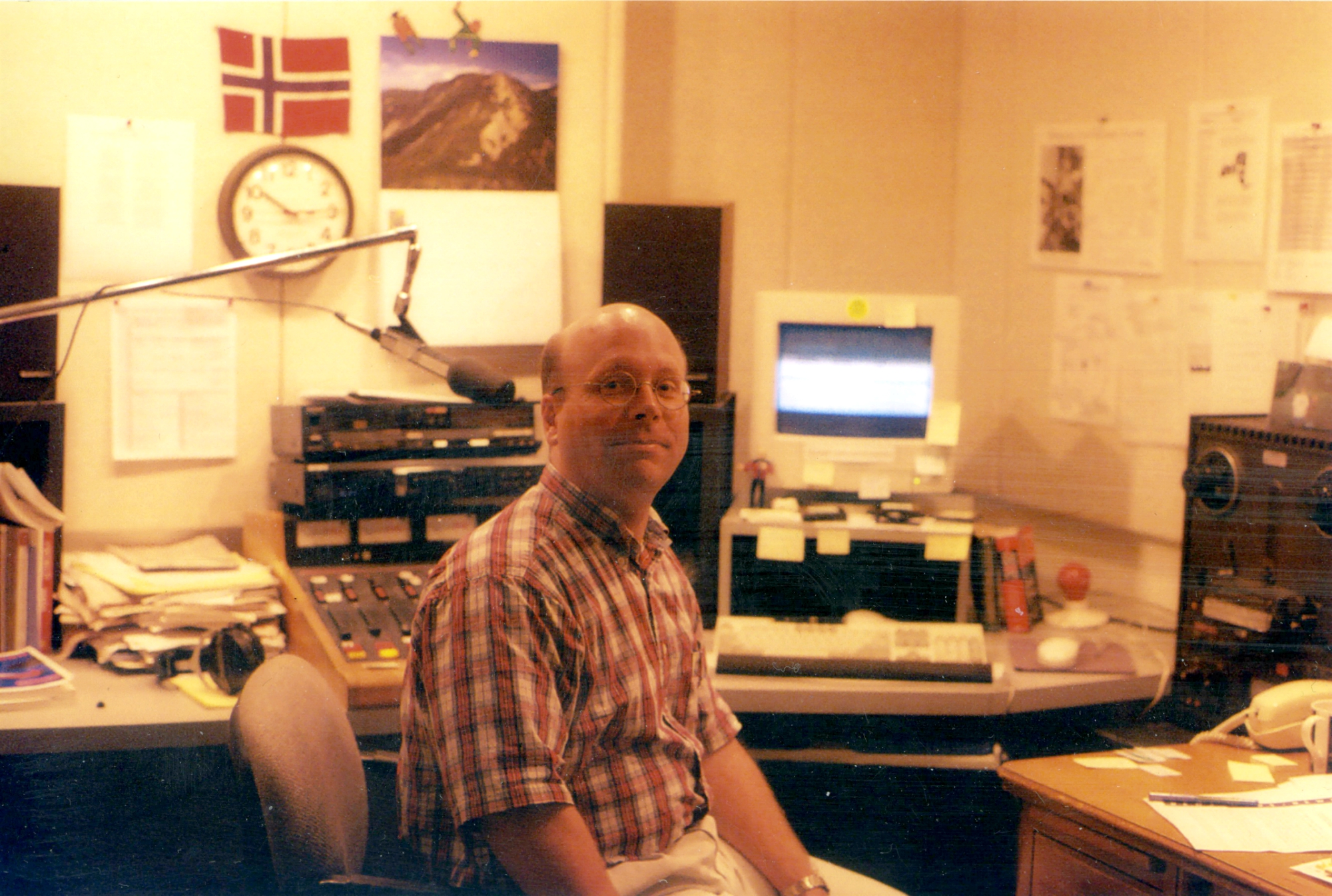 NCPR morning show host Todd Moe in his office in Canton