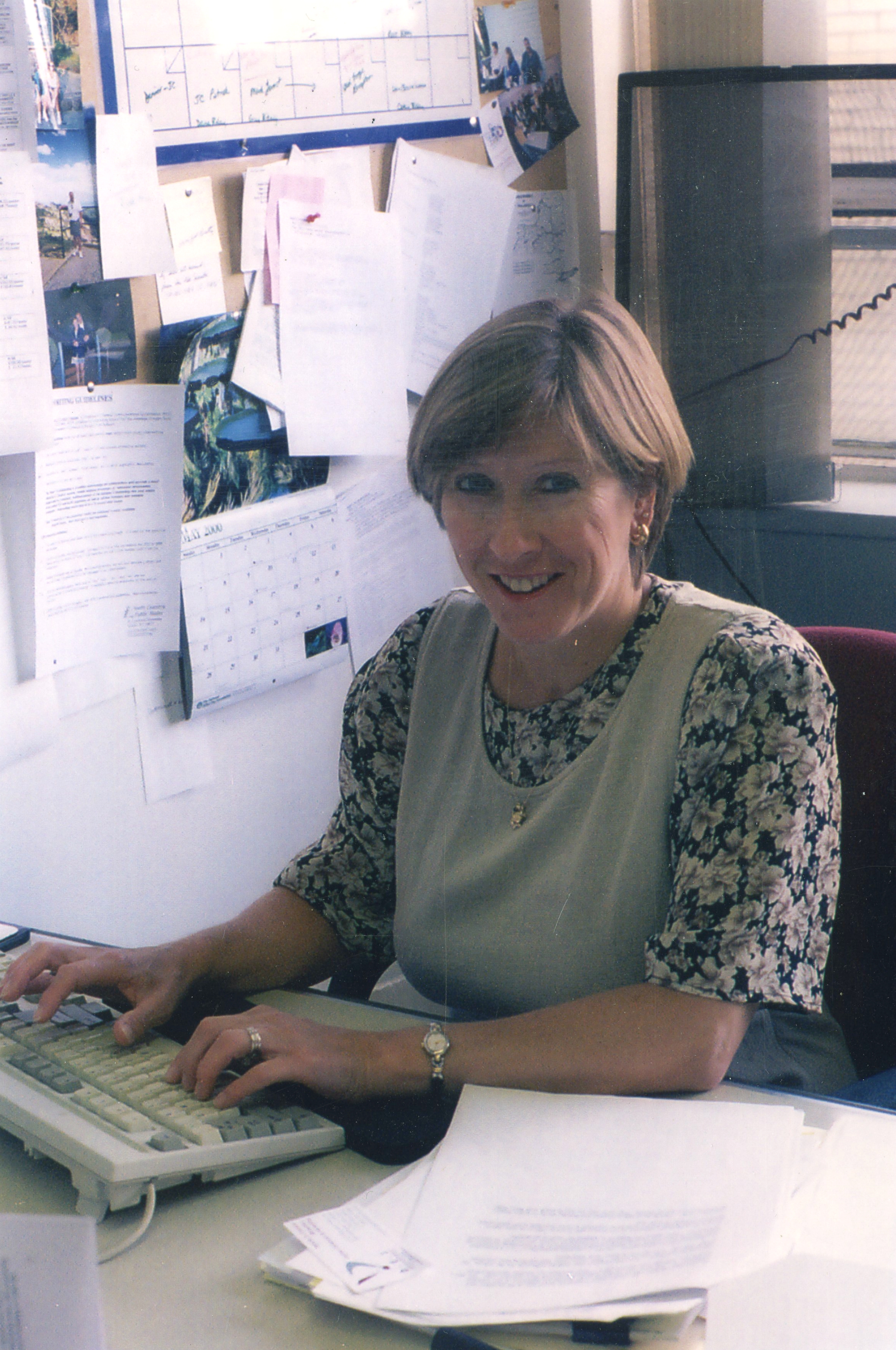 Sandy Demarest in her office at NCPR in Canton