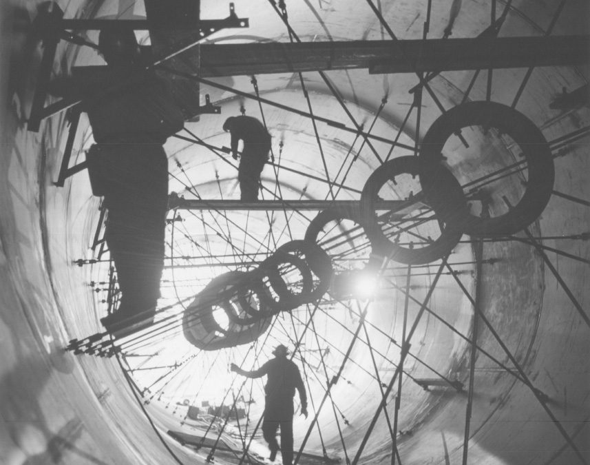 Construction site at the powerhouse in South Colton