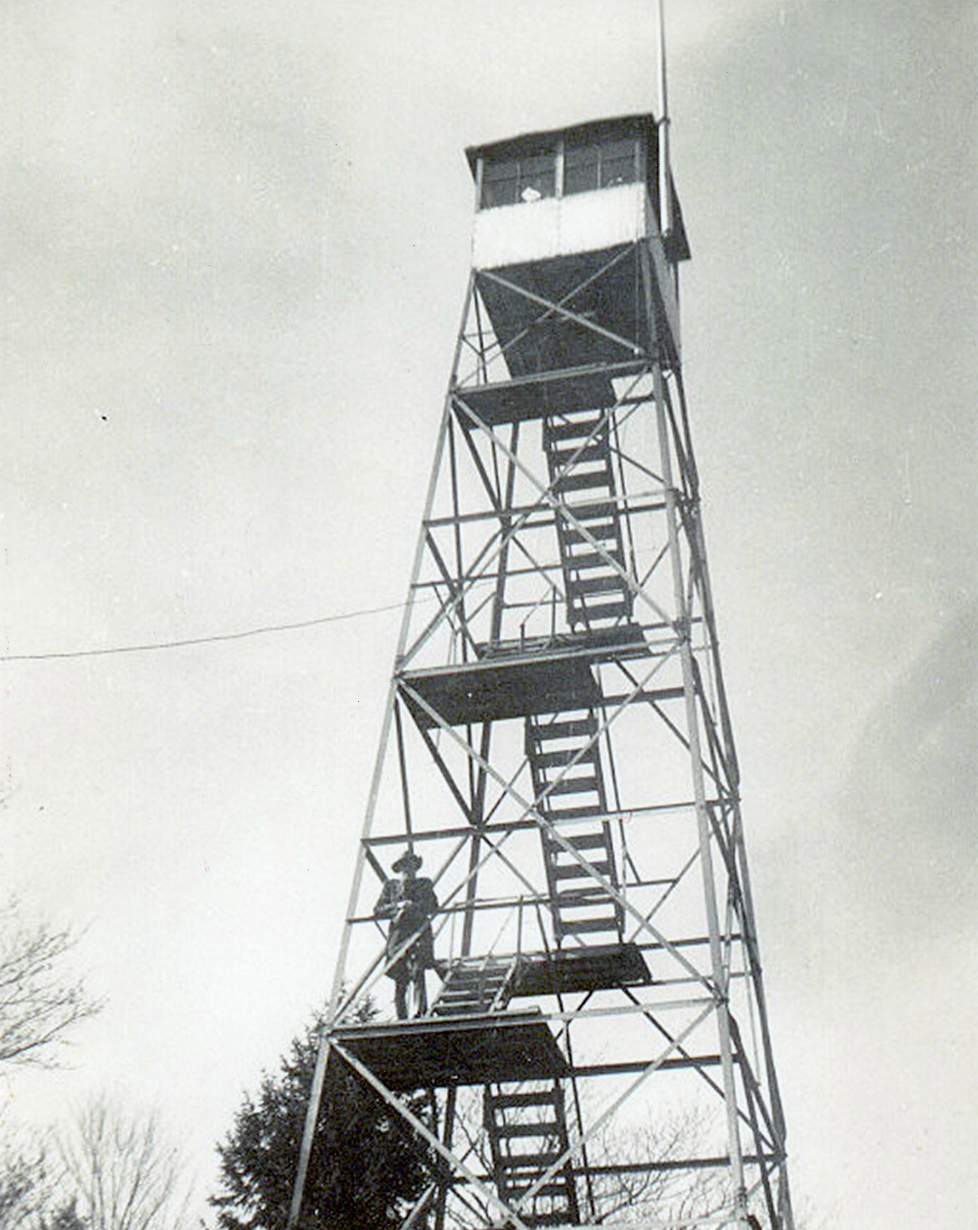 Working on the Moose River Mountain Fire Tower near Thendara