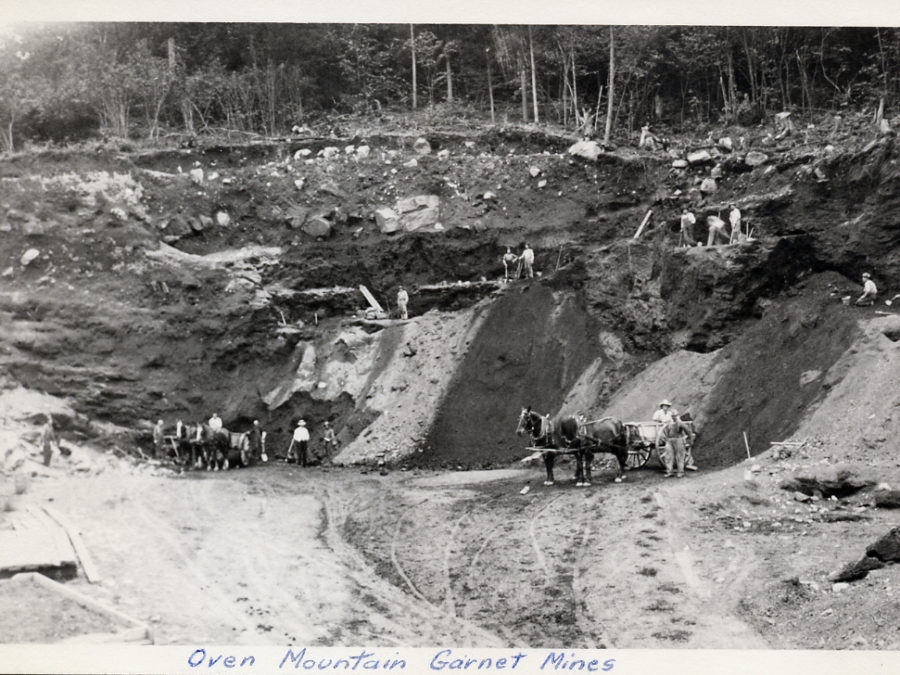 Mr. Hooper with the steam shovel at Hooper’s Mine in North River