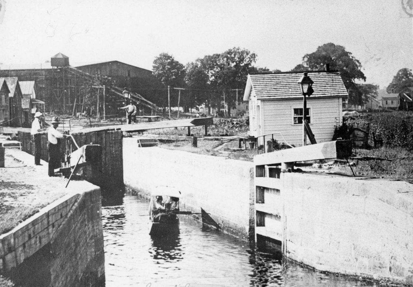 The Champlain Canal lock at Northumberland