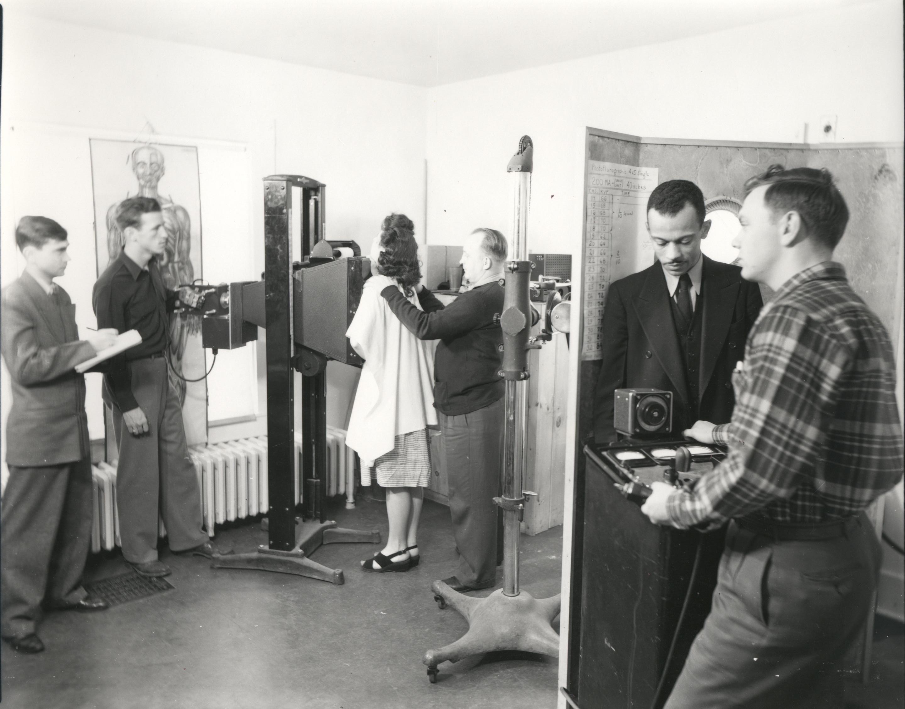 Taking x-rays at the Trudeau Sanatorium in Saranac Lake