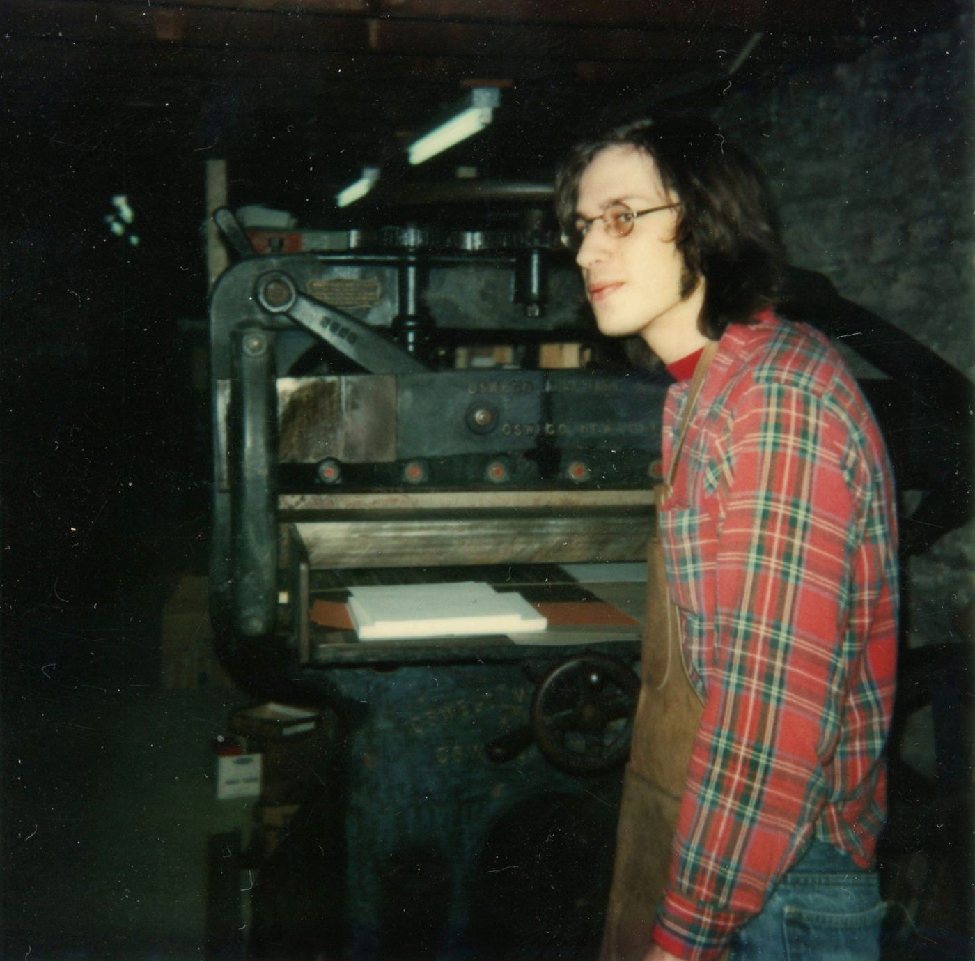 Dale Hobson in Racquette River Printshop