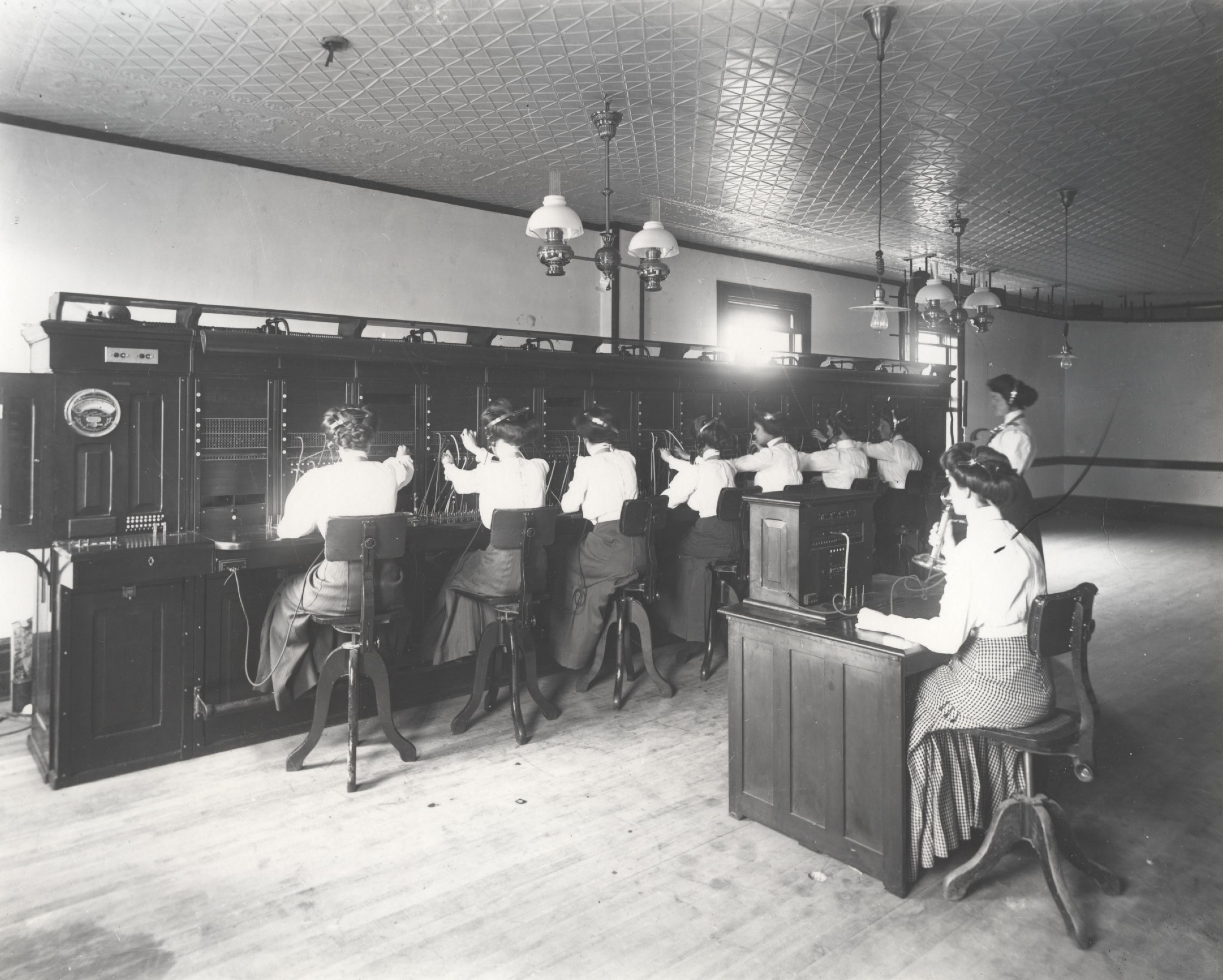 Telephone operators in Saranac Lake