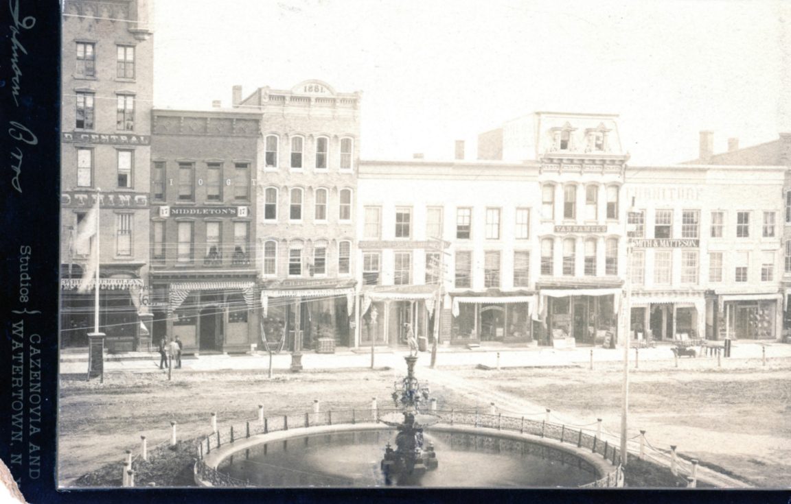 A view of the Public Square in downtown Watertown