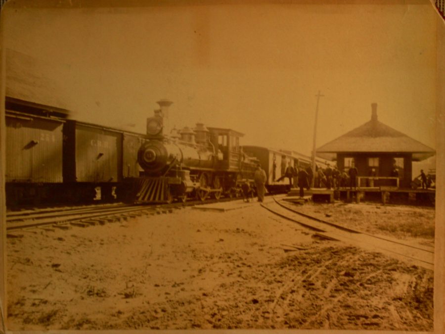 First train station in Benson Mines