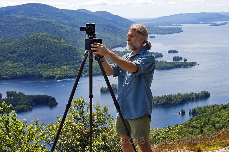 Dale Hobson using a graphic arts camera