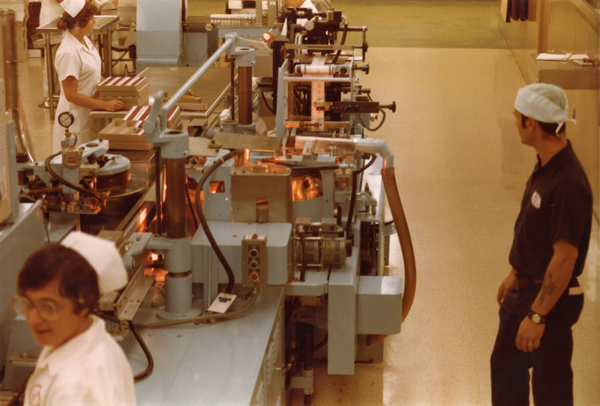 The packaging line at Wyeth-Ayerst Laboratories in Rouses Point